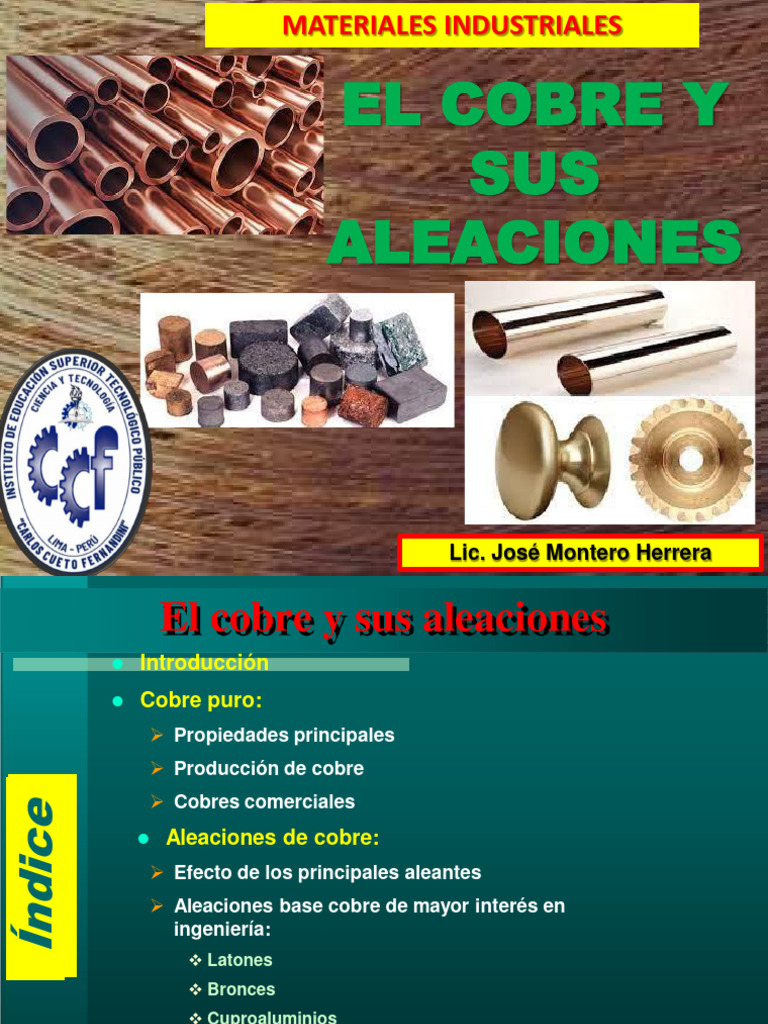 El Cobre y Sus Aleaciones-Cueto | Descargar gratis PDF | Cobre | Bronce