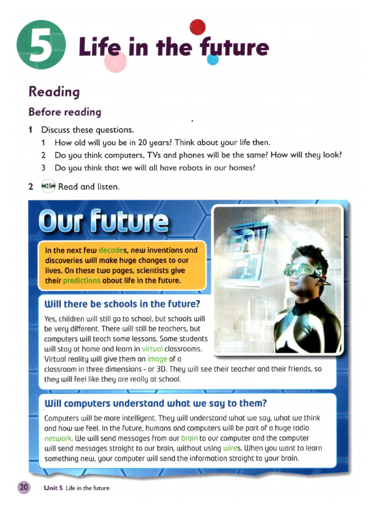 Life in The Future Reading Comprehension | PDF