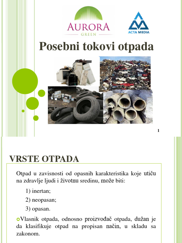 Posebni Tokovi Otpada - Wps | PDF