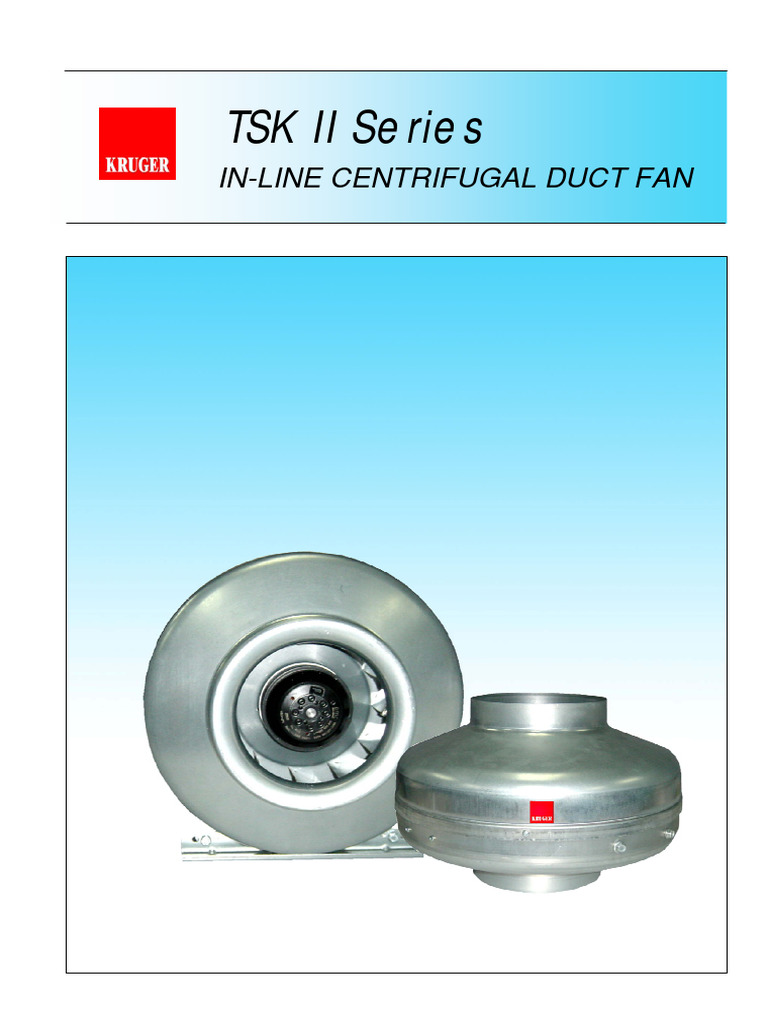 TSK II Series In-Line Duct Fans | PDF | Duct (Flow) | Electric Motor