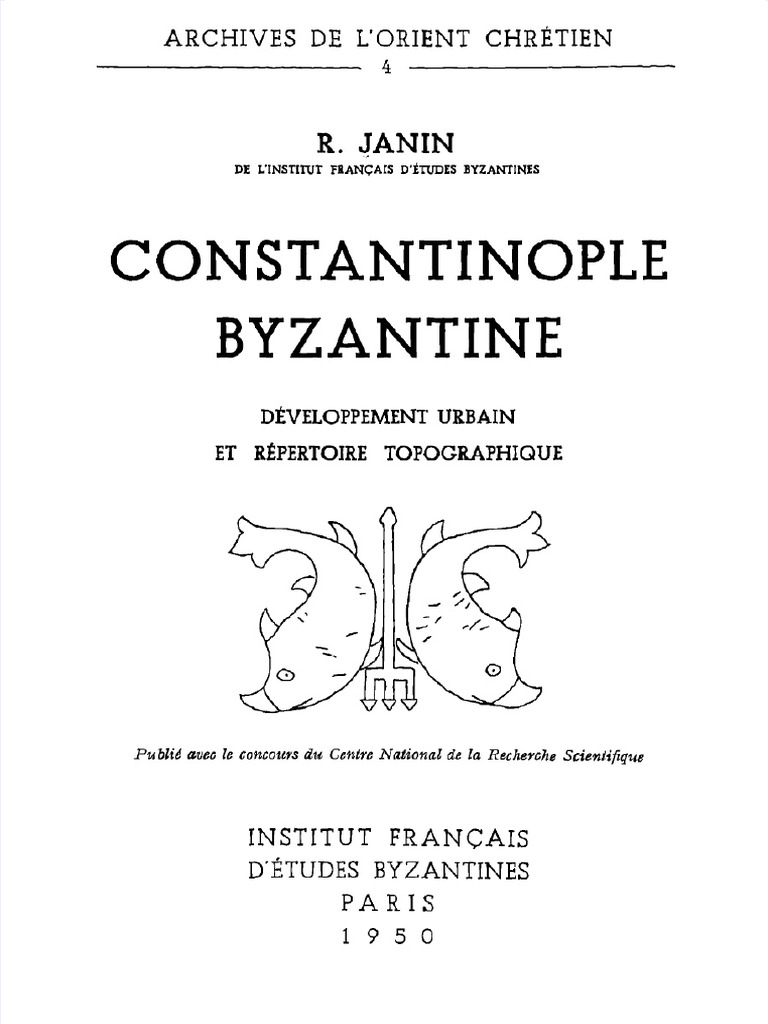 Janin, Raymond Constantinople Byzantine | PDF