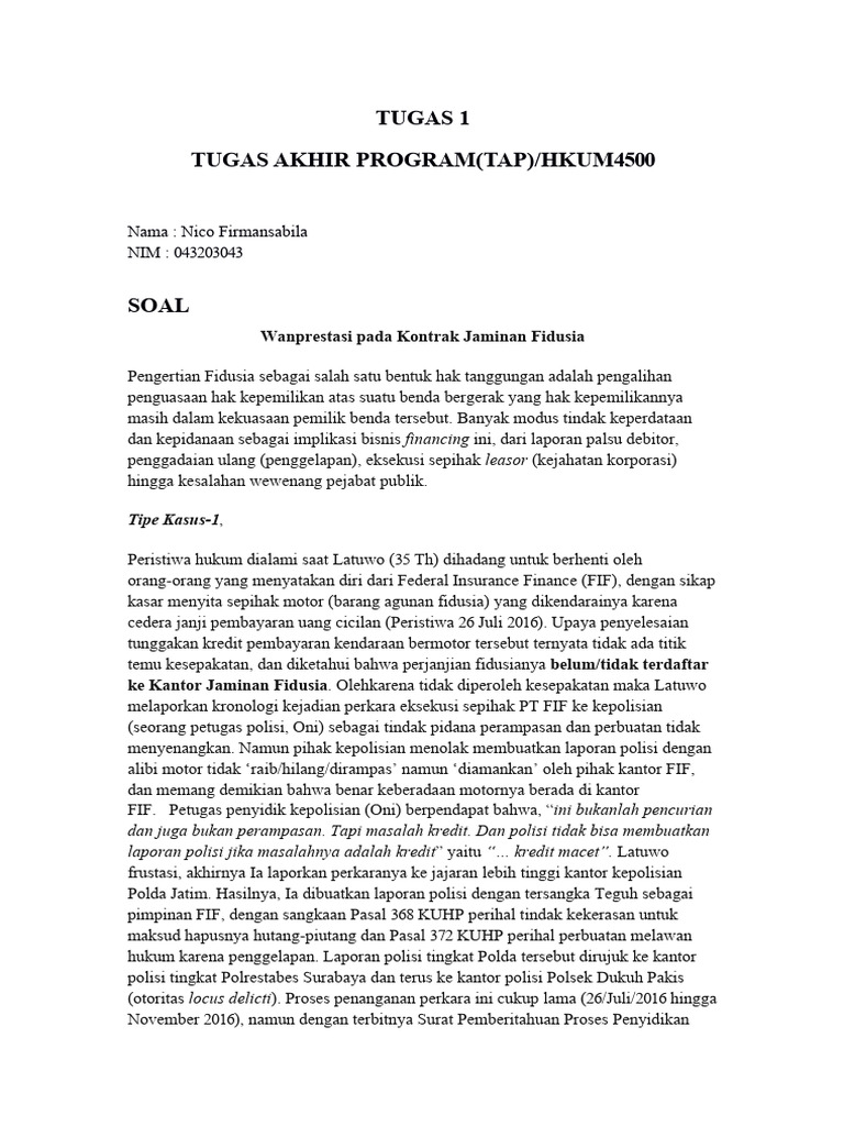 Tugas 1 TAP UT | PDF | Ilmu Sosial