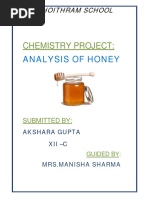 Class XII Chemistry Investigatory Project Analysis of Honey | PDF ...