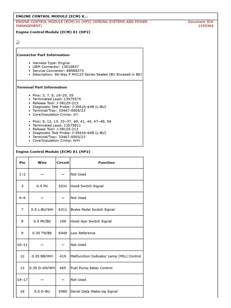 (Ecm) X1 (HP2) | PDF | Electrical Connector | Switch