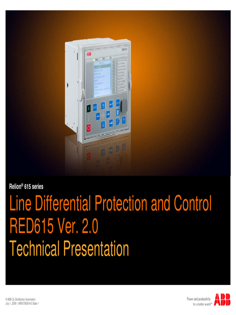 Red615 Technical Presentation | PDF | Power Supply | User Interface
