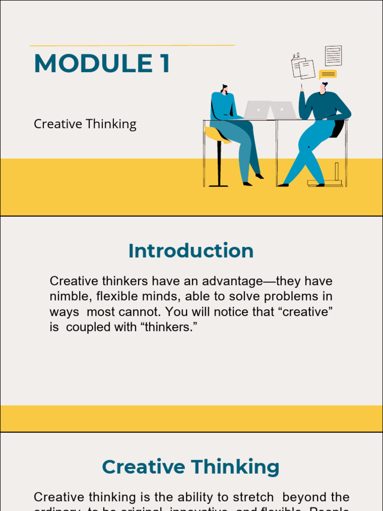 ADVERT 3217 MODULE 1 - The Creative Thinking | PDF | Brainstorming | Thought