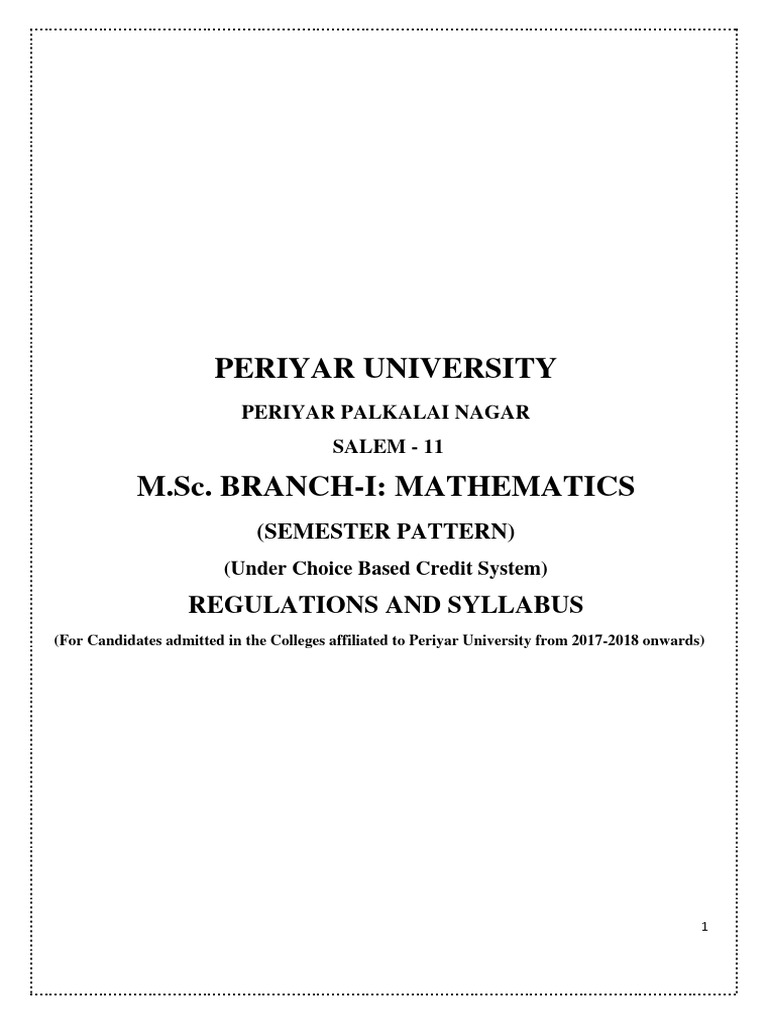 M Sc-MATHS | PDF