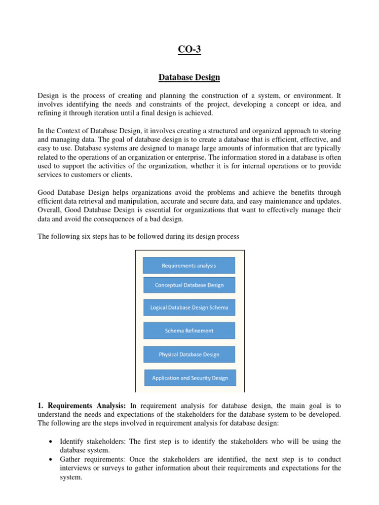CO3-Notes-Database Design and Normalization | PDF | Databases ...