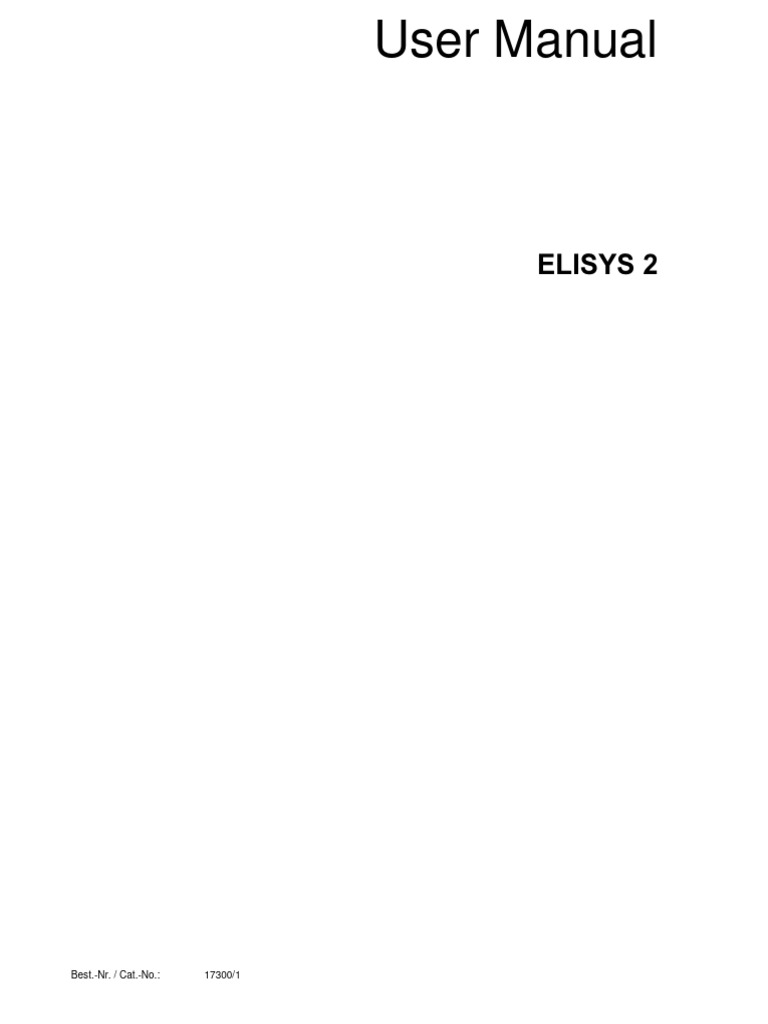 Elisys 2 User Manual | PDF