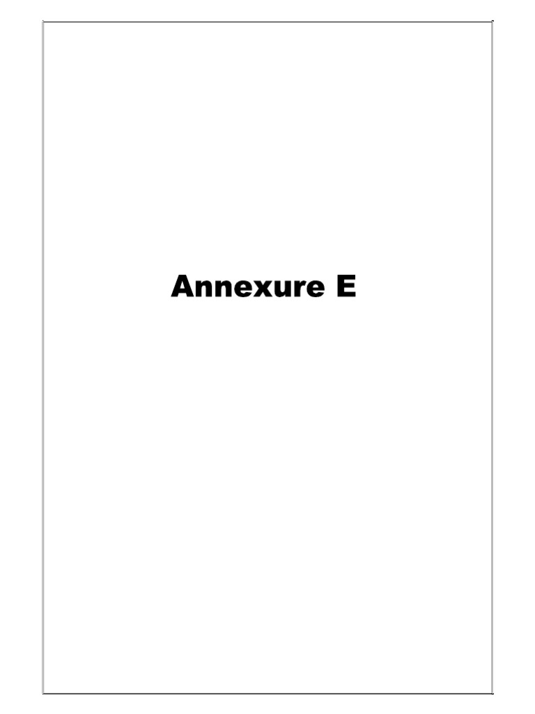 Annexure E | PDF