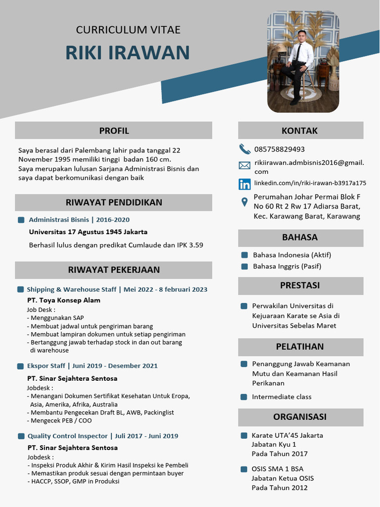 CV - Riki Irawan | PDF