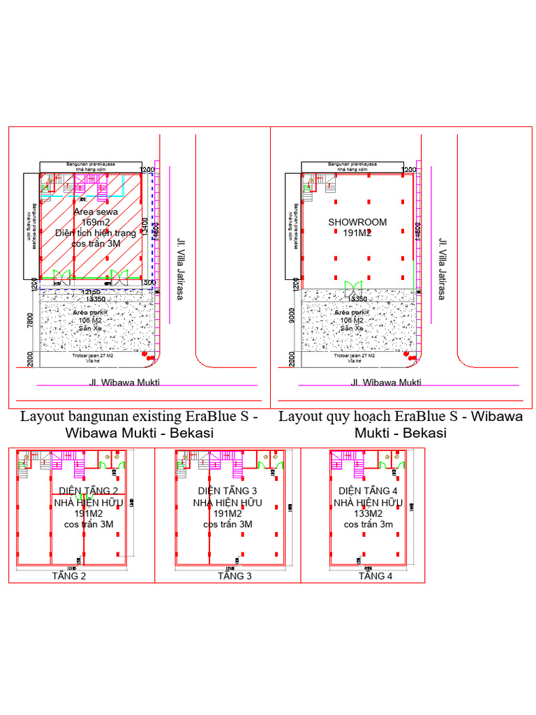 Layout bangunan existing EraBlue S - Wibawa Mukti - Bekasi | PDF