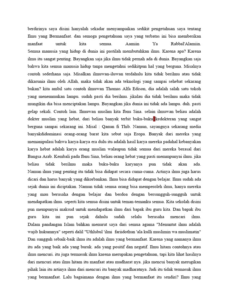 Berdirinya Saya Disini Hanyalah Sekadar Menyampaikan Sedikit ...