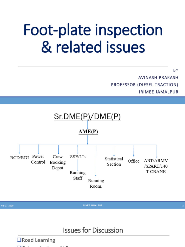 Presentation On Foot-Plate Inspection | PDF
