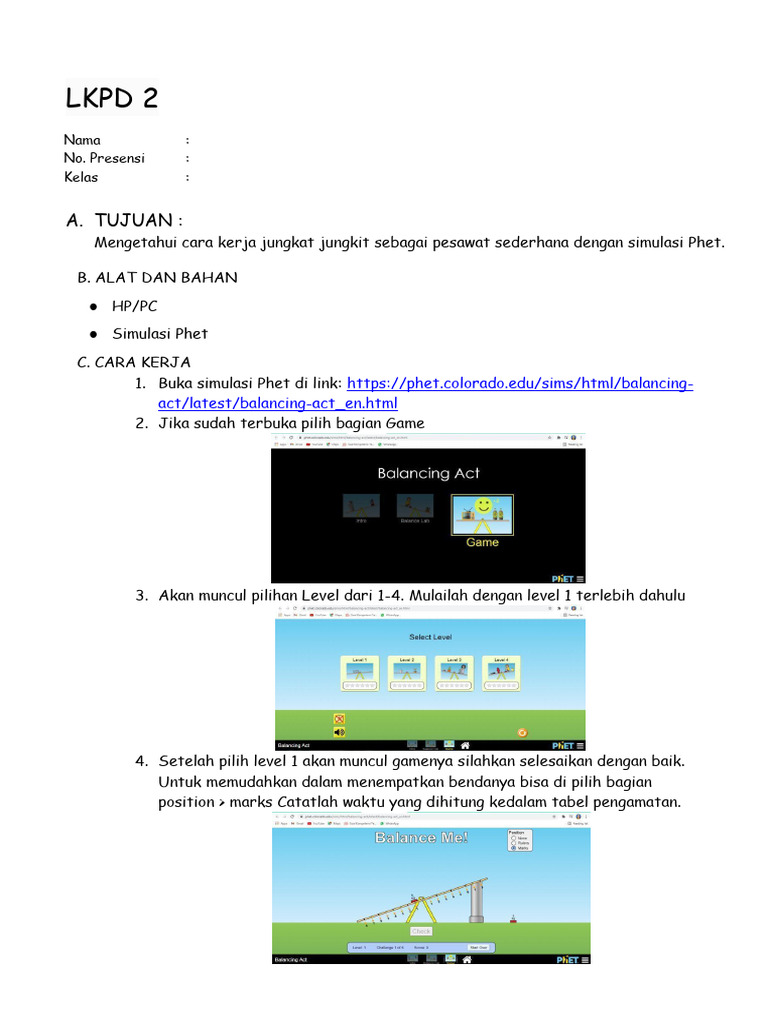 LKPD 2 Pesawat Sederhana | PDF