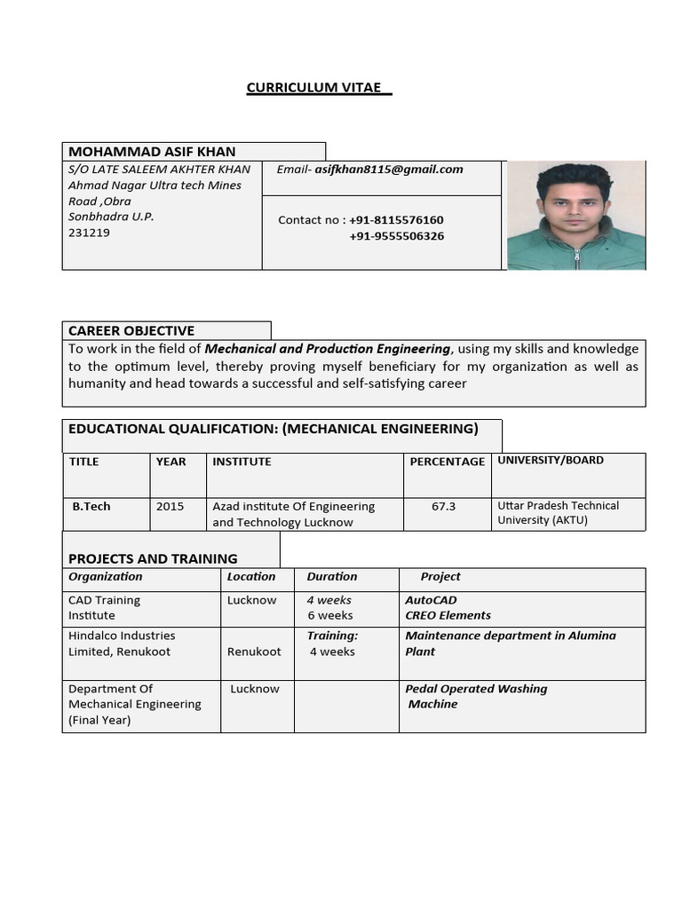 Asif Khan CV Updated | PDF | Technology & Engineering