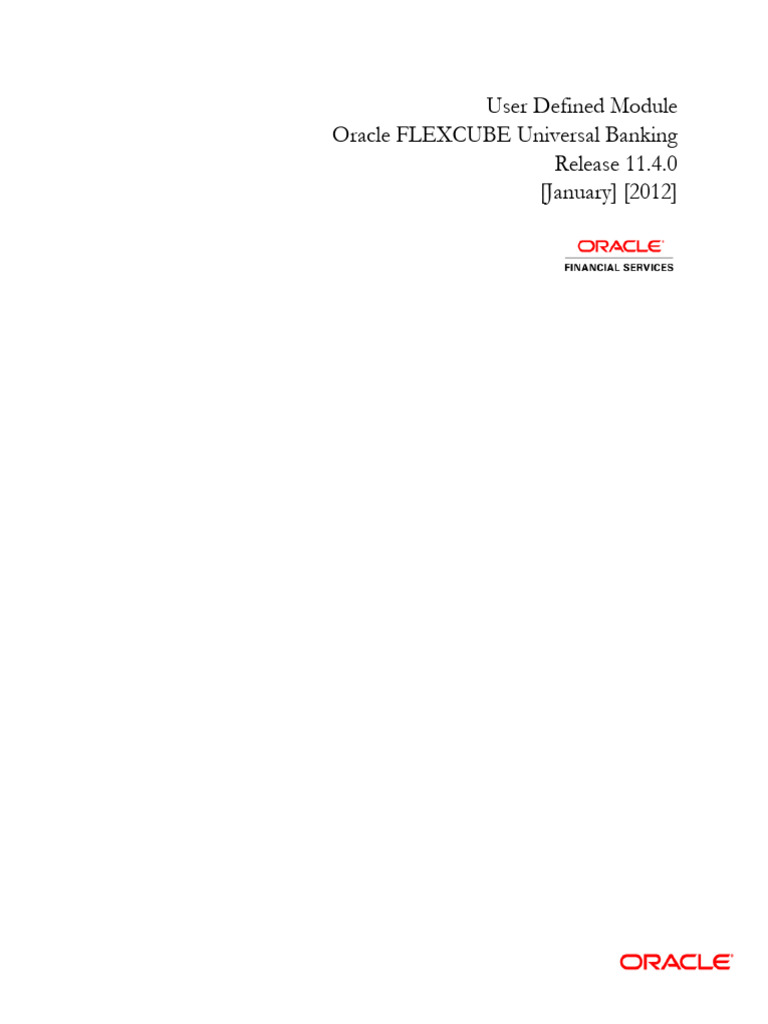 User - Defined - Module in Flexcube | PDF