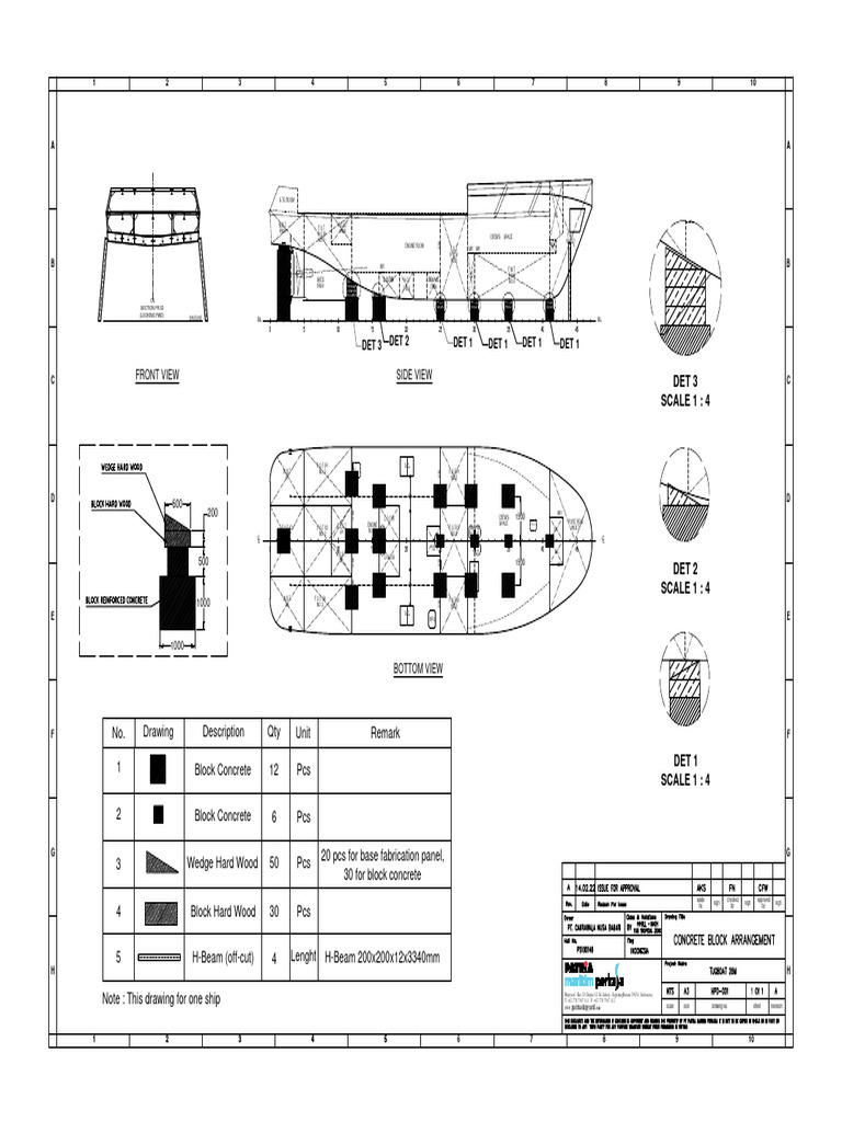 CONCRETE BLOCK ARRANGEMENT TUGBOAT-Model | PDF