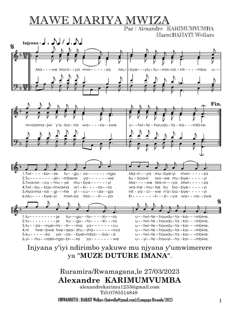 Mawe Mariya Mwiza | PDF
