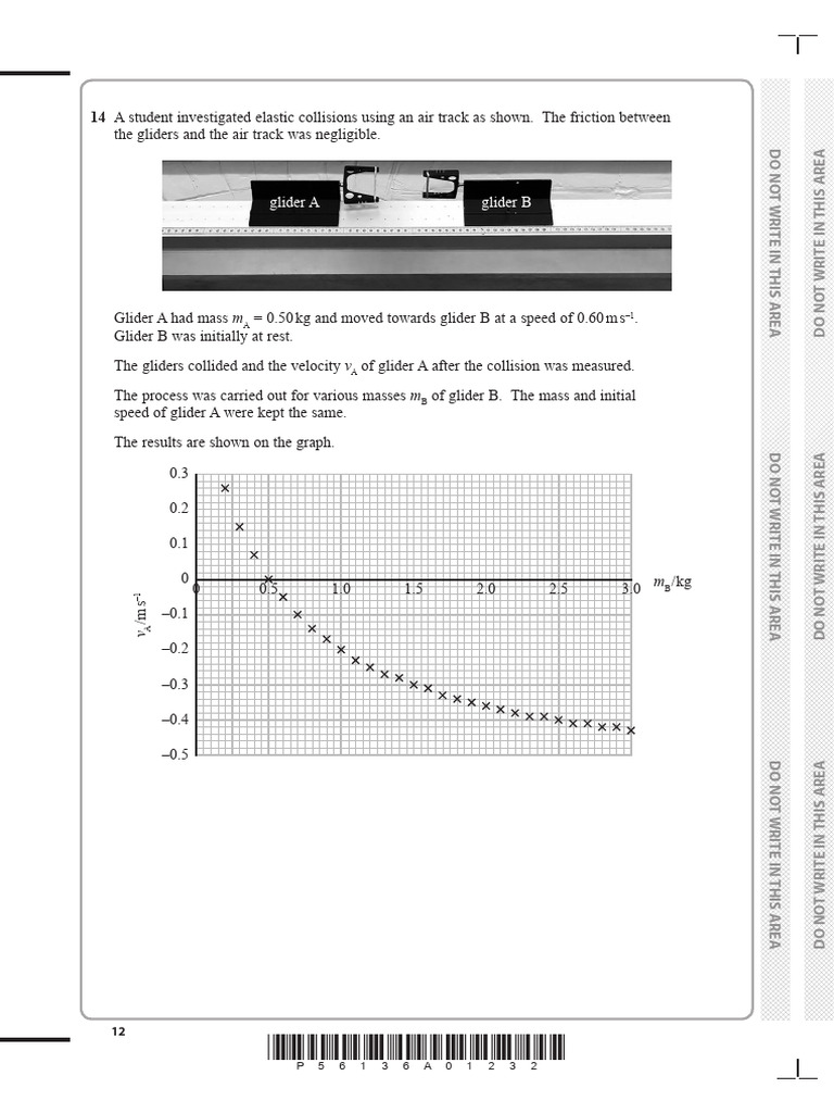 14 A Student Investigated Elastic Collisions Using An Air Track As ...