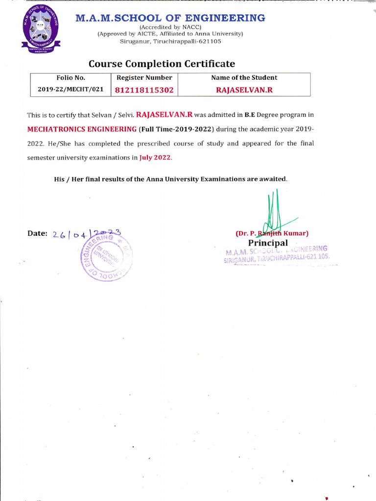Course Completion Certificate | PDF