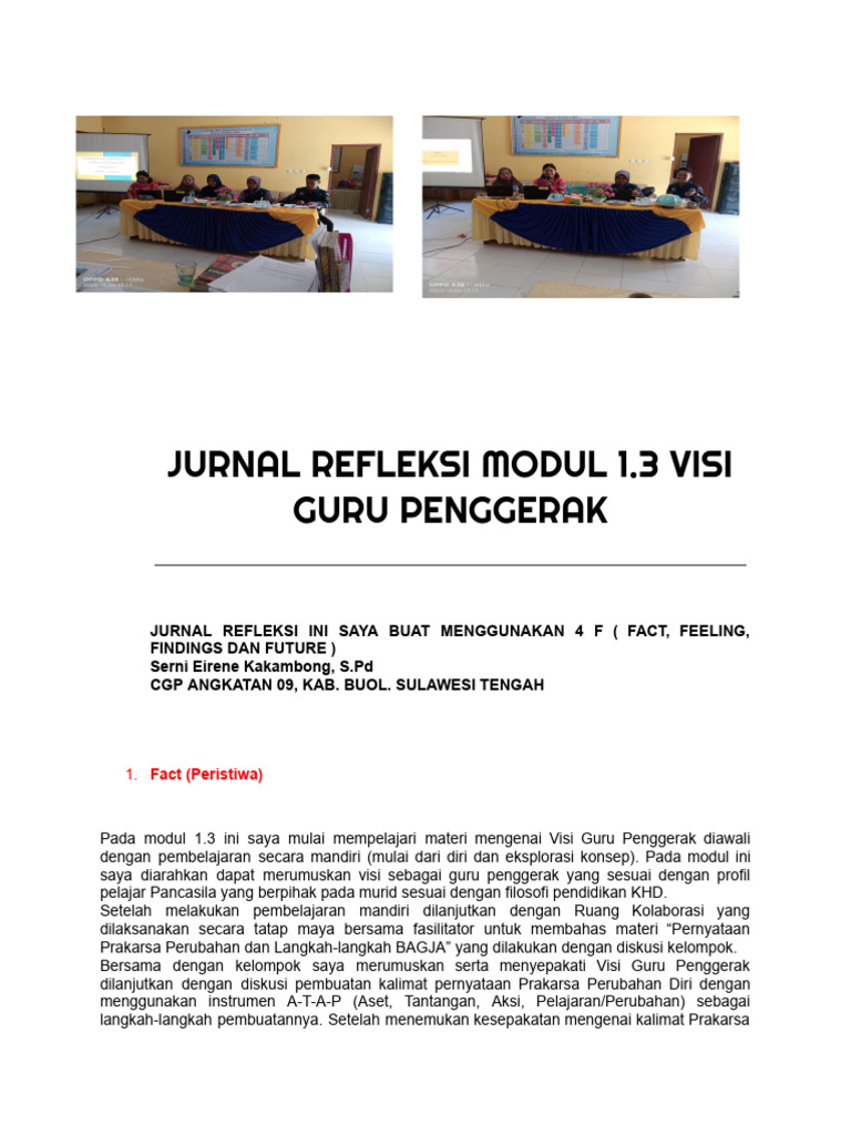Jurnal Refleksi Modul 1.3 | PDF