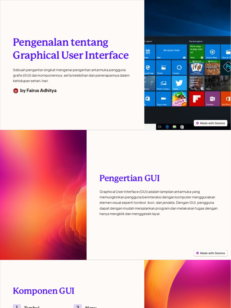 Pengenalan Tentang Graphical User Interface | PDF | Komputer