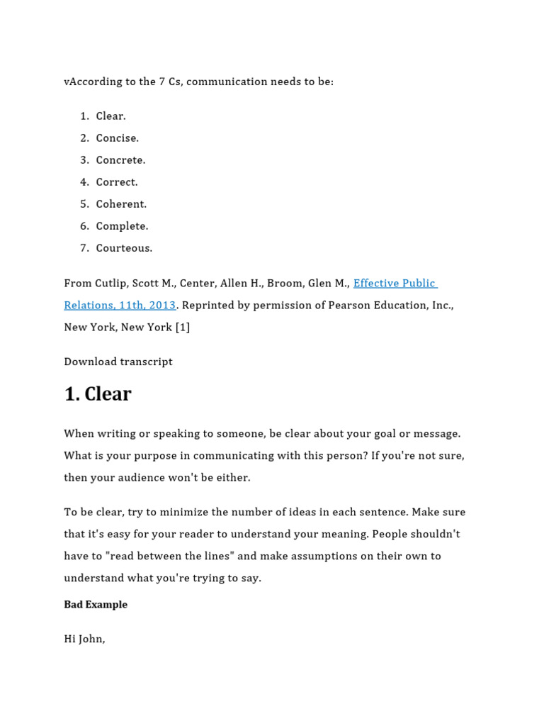 7Cs of Communication Skills | PDF | Communication | Proofreading