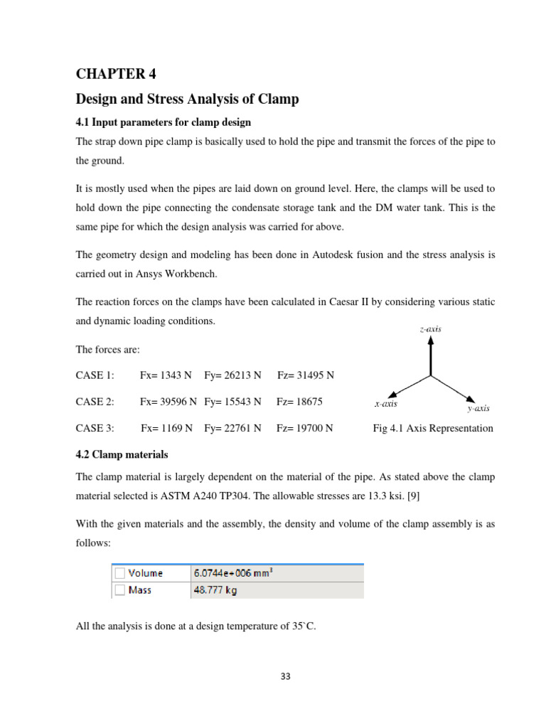 Clamp Design and Stress Analysis Summary | PDF | Stress (Mechanics ...
