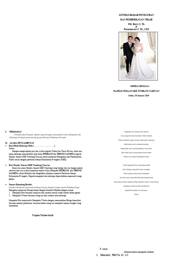 Liturgi Pernikahan | PDF