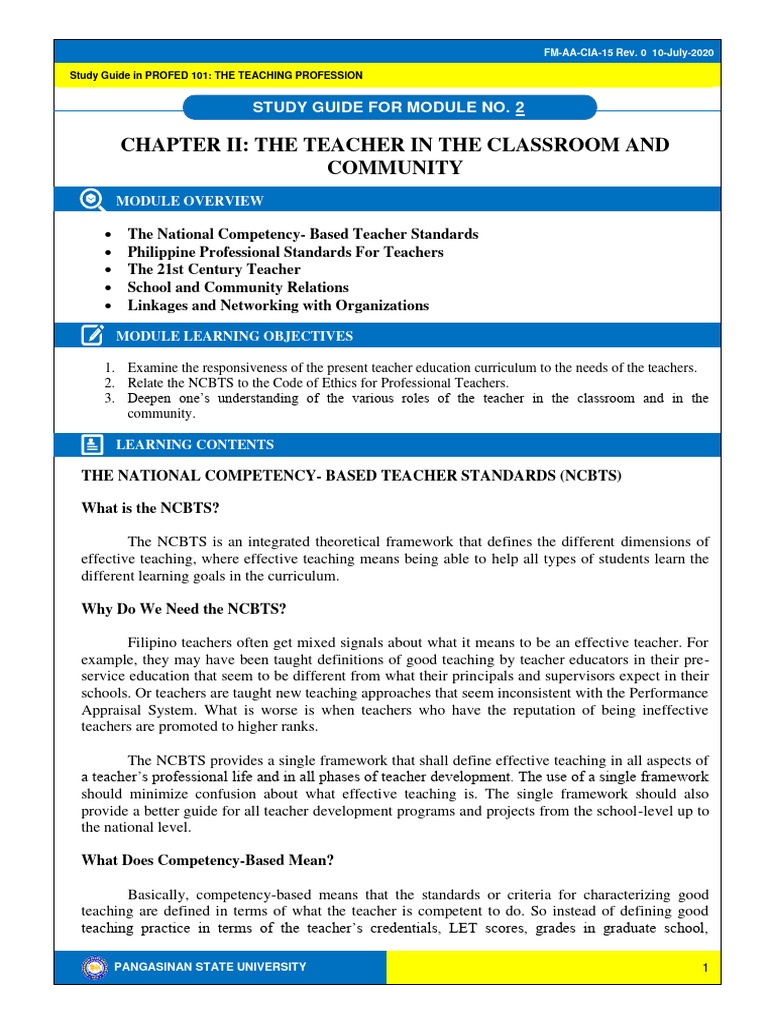 Profed101 - SG2 | PDF | Learning | Teachers