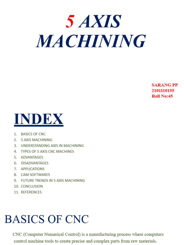 5 AXIS Machining | PDF | Machining | Numerical Control