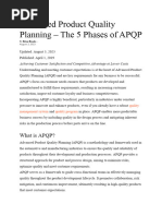 Apqp Procedure | PDF | Verification And Validation | Evaluation