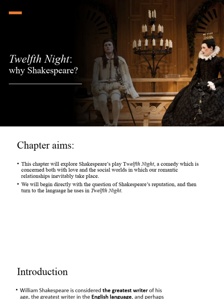 A112B Chapter 1 - Twelfth Night Why Shakespeare | PDF | William Shakespeare | Ben Jonson