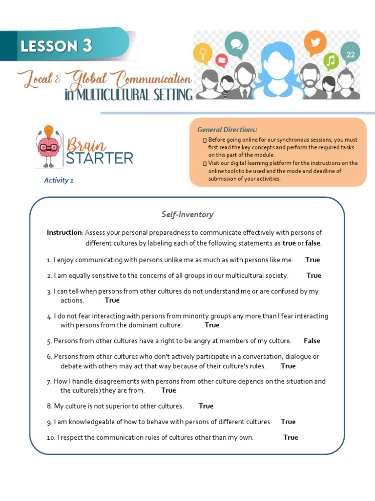 Assignment 6 | PDF | Experience | Multiculturalism