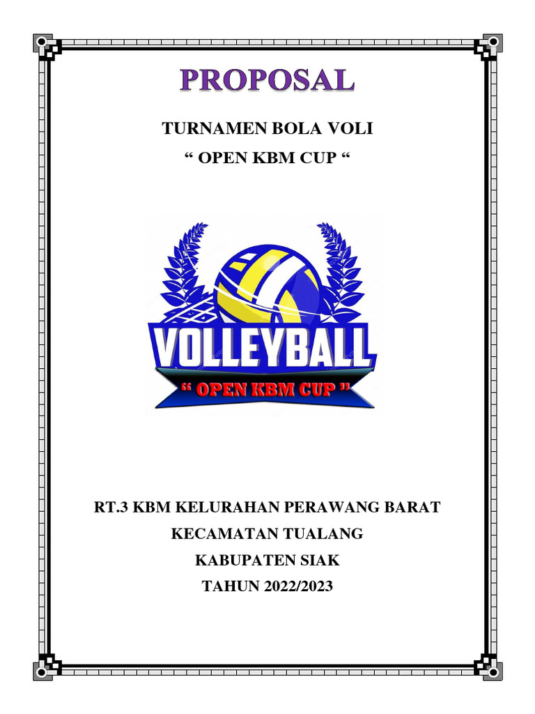 Proposal Bola Volly Karina | PDF