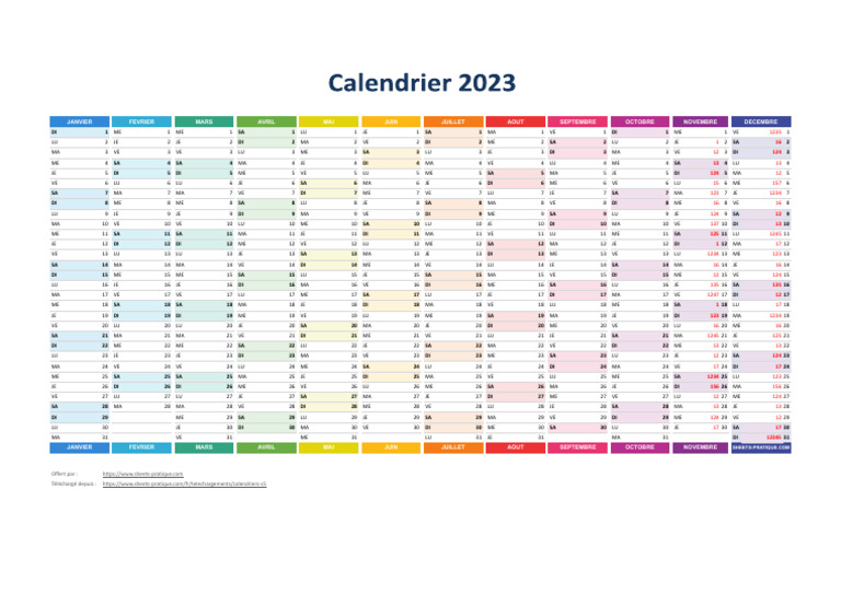 Calendrier 2023 - Essai Leitner - Feuil1 | PDF
