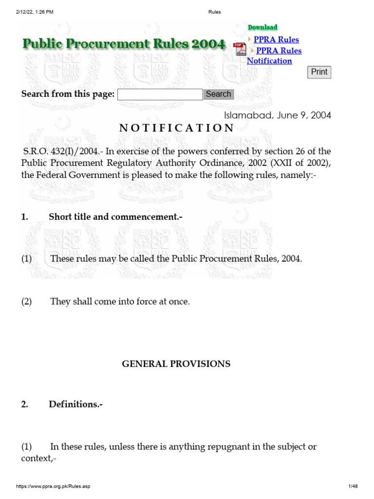 PPRA Rules | PDF