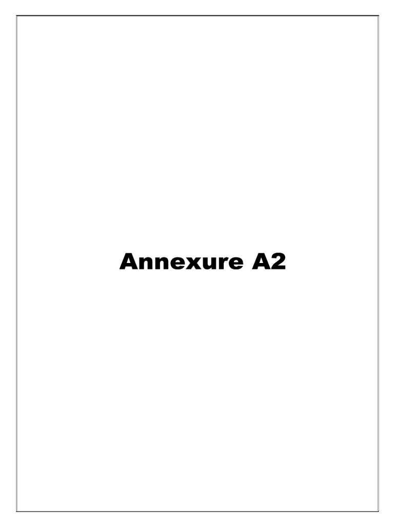 Annexure-A2 | PDF