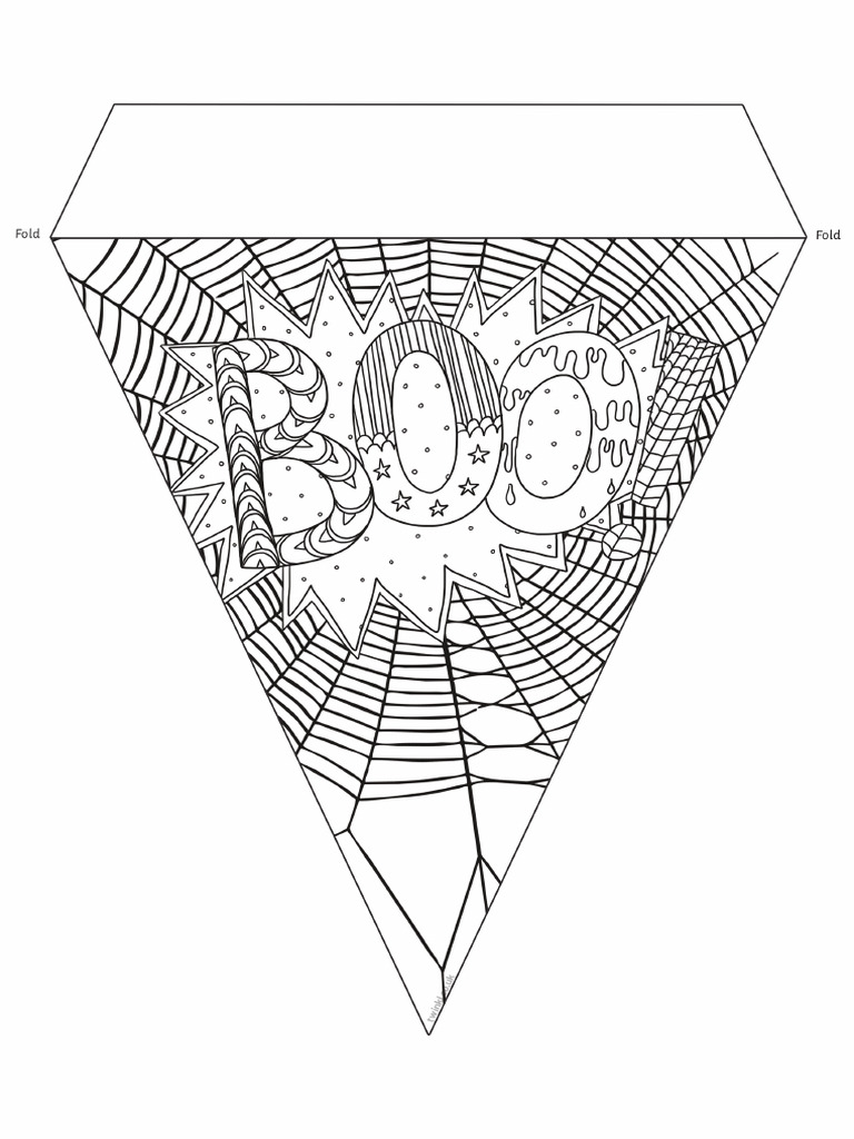 Halloween Themed Mindfulness Colouring Display Bunting | PDF