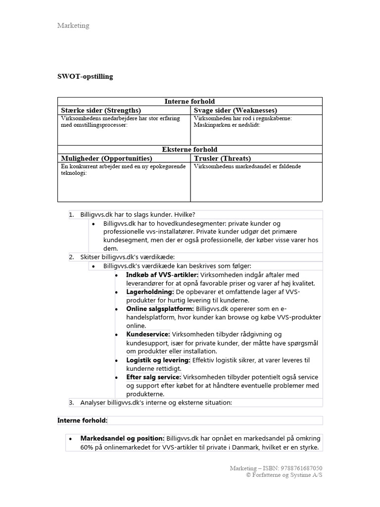 SWOT Opstilling | PDF
