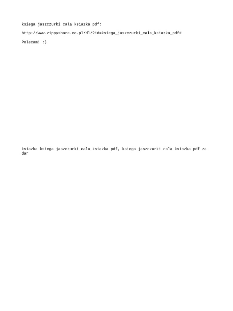 Ksiega Jaszczurki Cala Ksiazka PDF | PDF