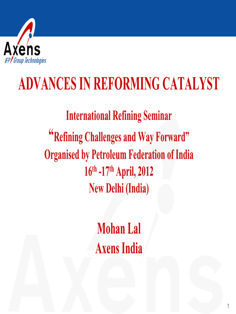 Axens Catalyst Innovations 2012 | PDF | Catalysis | Cracking (Chemistry)