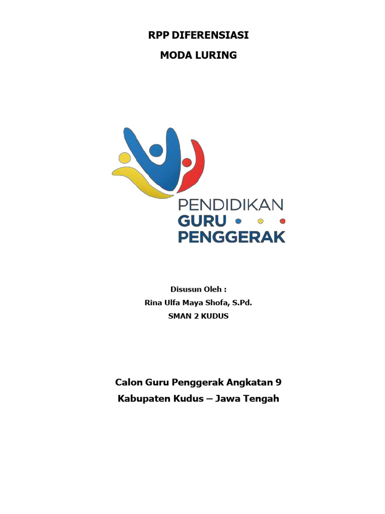 Modul 2.1 DEKON-RPP BERDIFERENSIASI RINA ULFA MAYA SHOFA | PDF | Karier & Perkembangan | Seni