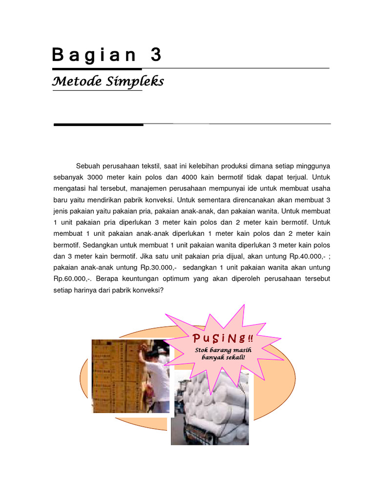 Riset Operasi - Metode Simplek | PDF