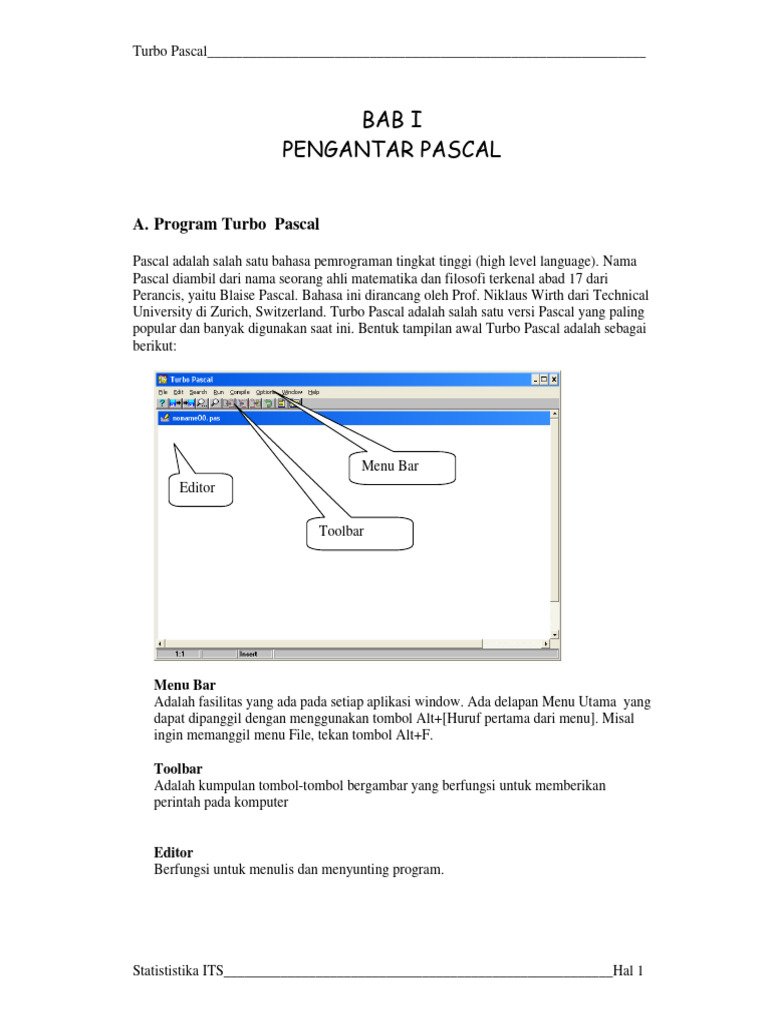 Pengenalan Turbo Pascal dan Strukturnya | PDF