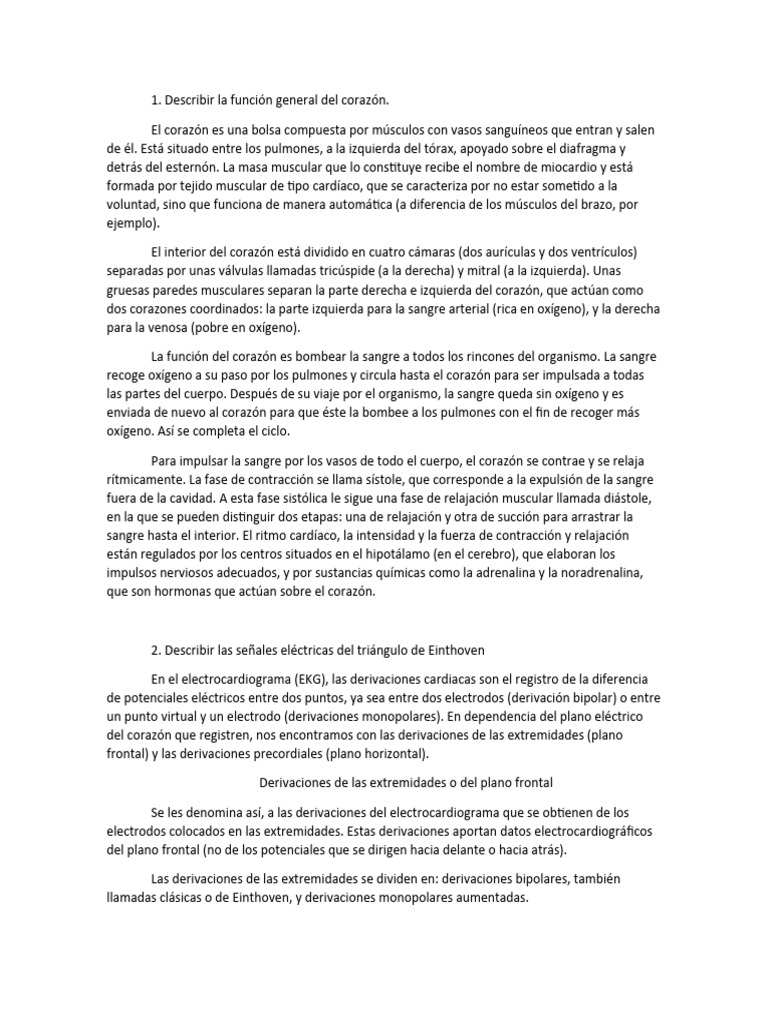 Triangulo de Einthoven | PDF | Corazón | Electrocardiografia