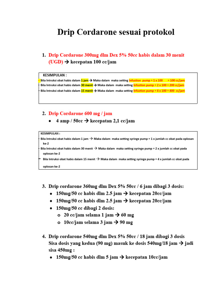 CORDARONE Syringe Pump | PDF