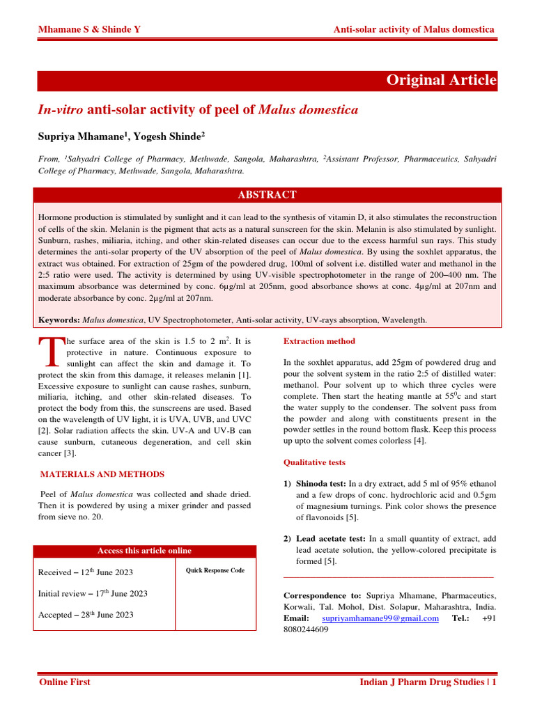 Ijpds 4107 PDF | PDF | Ultraviolet | Ultraviolet–Visible Spectroscopy