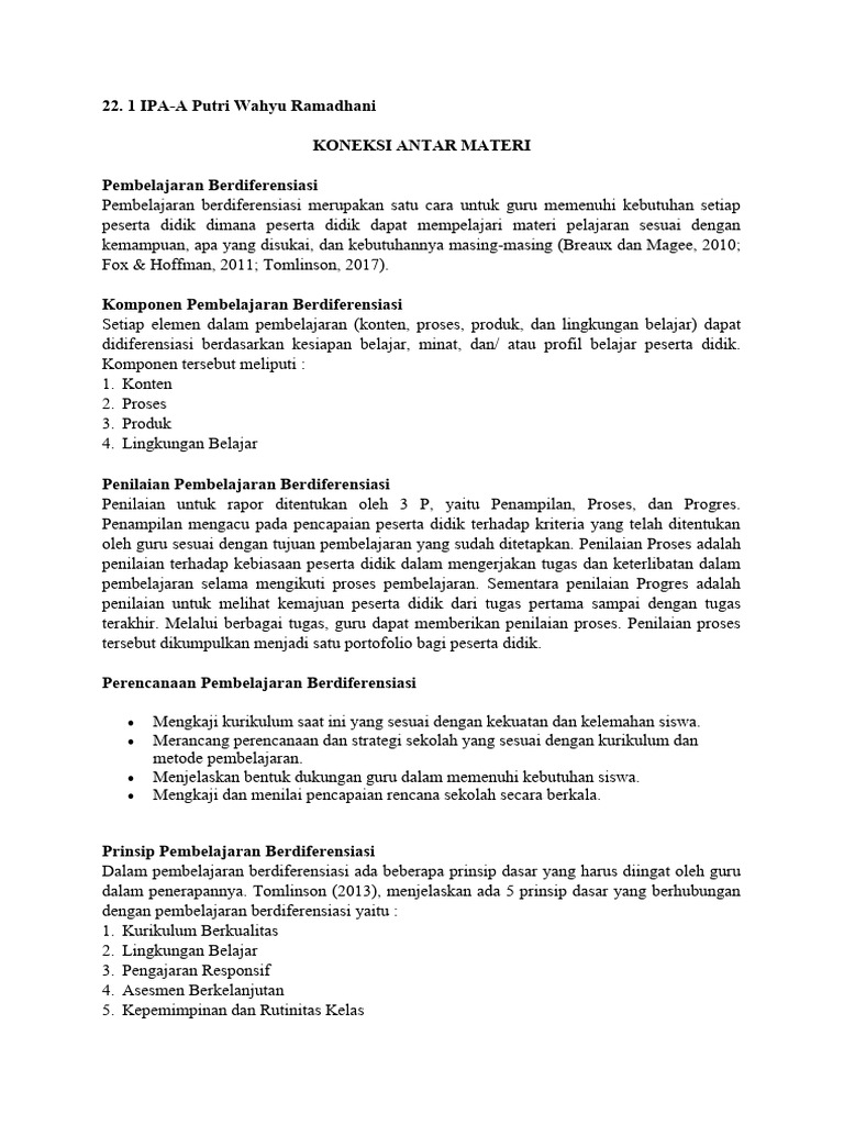 Koneksi Antar Materi Topik 3 | PDF